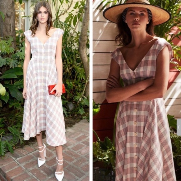 Veronica Beard | Dresses | Veronica Beard Finn Checked Midi Dress Sz ...